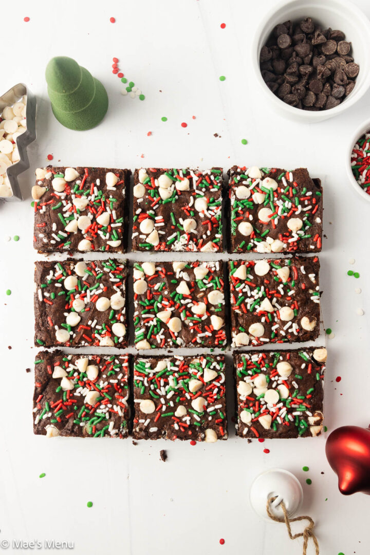 Peppermint Christmas Brownies